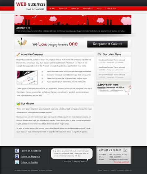 Webbusiness Corporate Css Templates Css Templates Dreamtemplate