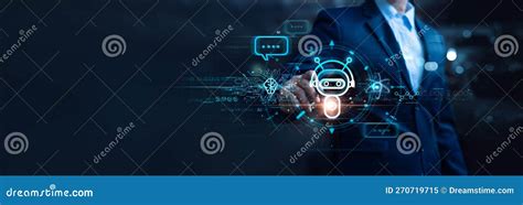 Ai Chat Bot Communicate And Answer Question To Businessman With Smart