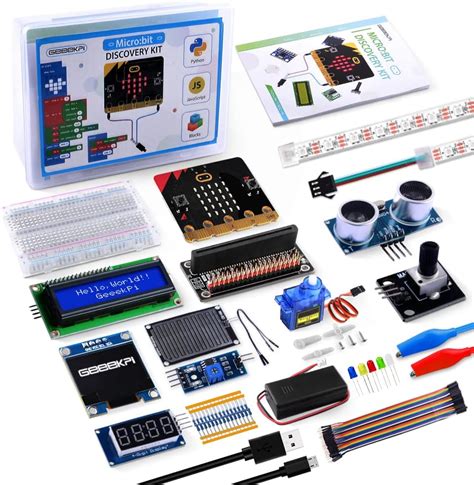 geeekpi bbc micro bit v2 ultimate starter kit with bbc microbit v2 2 board blocks and python