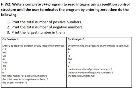 Solved Hw2 Write A Complete C Program To Read Integers