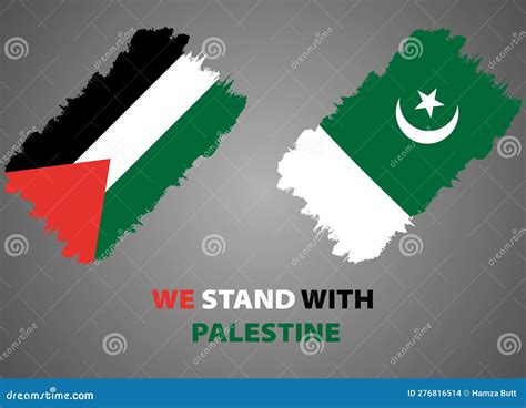 Stand Up For Palestine Vector Design With Palestine Flag