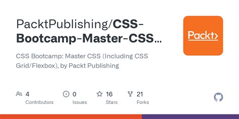 GitHub PacktPublishing CSS Bootcamp Master CSS Including CSS Grid