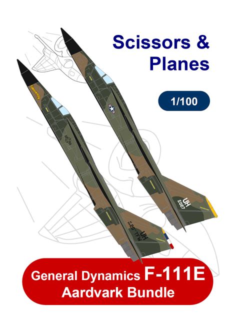 1 100 Snp F 111e Aardvark Bundle Paper Model Ecardmodels
