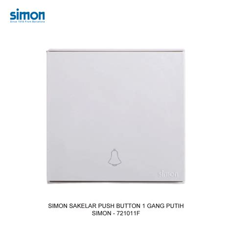 Simon 1 Gang Push Button Switch White