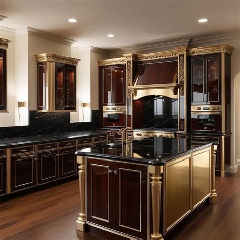 Luxurious Classical Kitchen With Elegant Design Premium Ai Generated