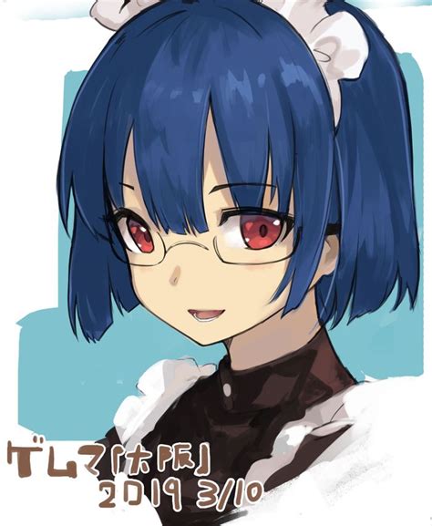 Safebooru 1girl D Bangs Black Framed Eyewear Black Dress Black
