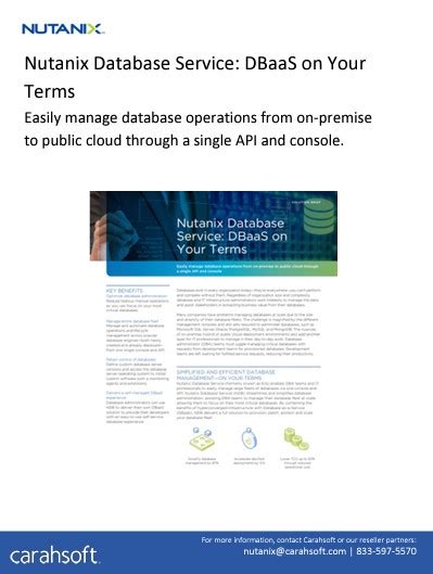 Nutanix Cloud Management Platform Carahsoft