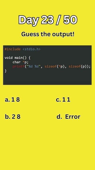 Day 2350 Guess The Output Code Programming Aptitude Zoho