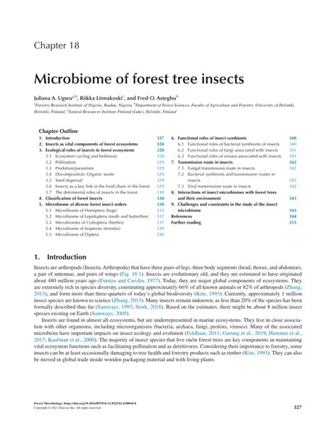 Pdf Microbiome Of Forest Tree Insects