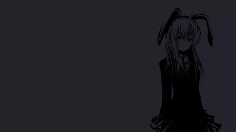 Download Free Bunny Ears Girl Dark Anime Aesthetic Desktop Wallpaper