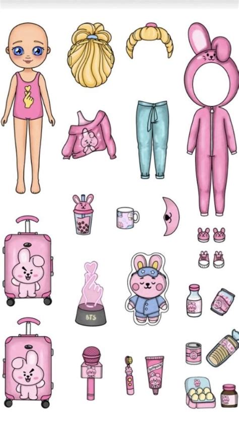 Cut And Craft Cat Template Paper Doll Template Paper Dolls Printable