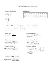 Midterm Exam Formulae Sheet Pdf ENGR Midterm Exam Formula Sheet B C Ratio