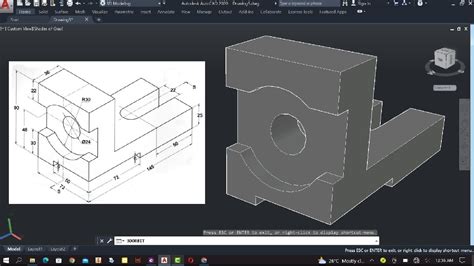 Autocad D Tutorial How To Model A D Part In AutoCAD D In Just Few Minutes Step By Step