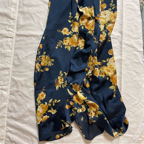 Satin High Low Slit Dress Gem