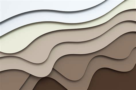 3d 렌더링 다층 종이 잘라 그림 배경입니다 0명에 대한 스톡 사진 및 기타 이미지 0명 3차원 형태 갈색 Istock