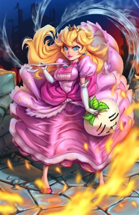 Artstation Bitch Peach David Akin Super Mario Princess Peach Anime