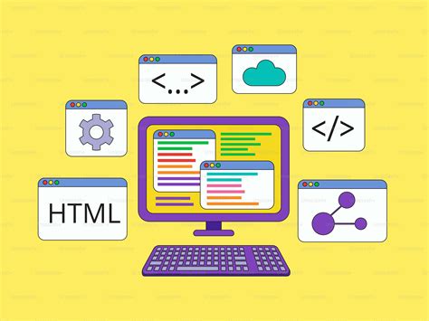 A Computer Screen With A Bunch Of Icons On It Vector Vector Image On