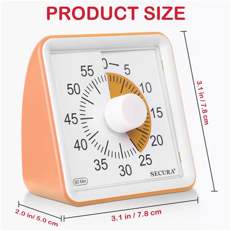Secura 60 Minute Visual Timer Classroom Timer