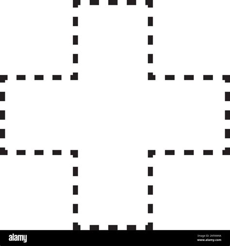 Cross Shape Dashed Symbol Vector Icon For Creative Graphic Design Ui