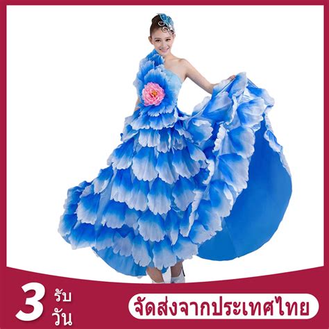 Lolanta ชุดเดรสเต้นรำกลีบดอกไม้สำหรับผู้หญิงชุดเดรสกระโปรง360องศาสไตล์