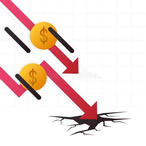 Business Economy Crisis Concept Arrow Decrease Lost Bankrupt Lost