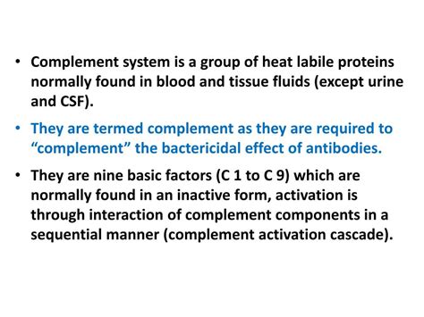 Ppt Complement System Powerpoint Presentation Free Download Id1975728