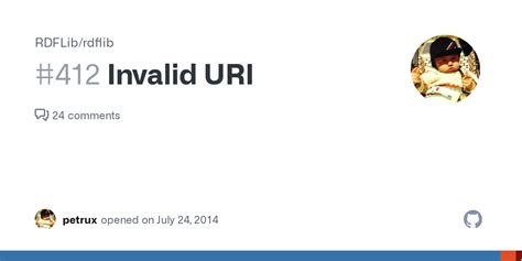 Invalid URI Issue 412 RDFLib Rdflib GitHub