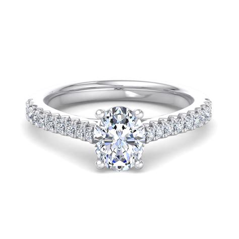 Cova Jewel Prong Set 15 Ct Oval Cut Diamond Ring Lab Created Diamond