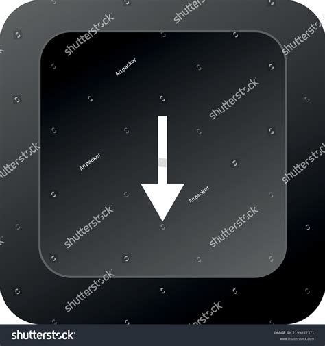 Down Arrow Key Button Vector Image Stock Vector Royalty Free