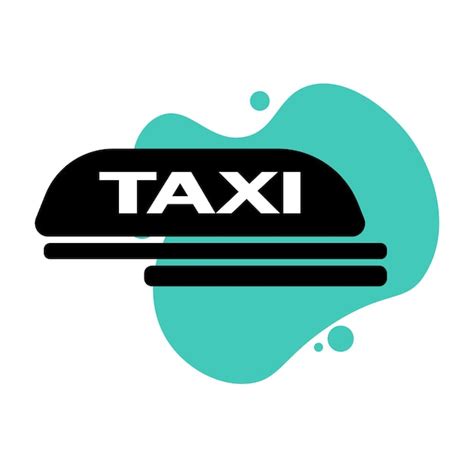 Un Signe Sur Le Toit Dune Voiture De Taxi Vecteur Premium