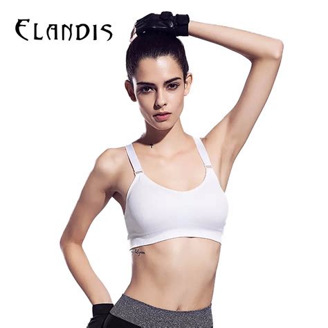 Flandis Sports Bra Women Push Up Fitness Brassiere Yoga Bra Adjustable
