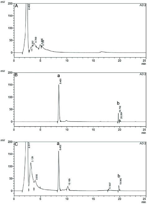 Hplc Chromatograms Of Blank Solution A 12 Hydroxystearic Acid And Download Scientific