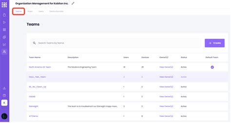 Manage Teams Kobiton Docs