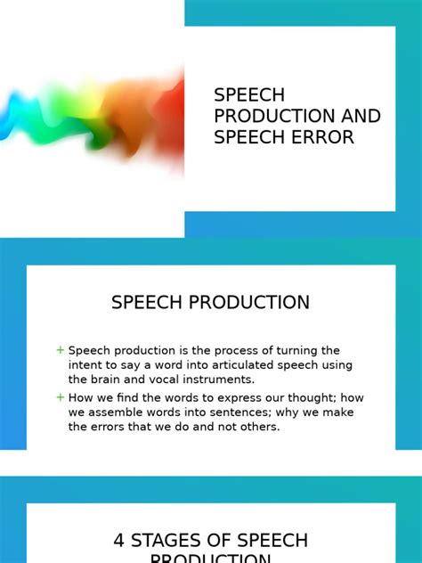 Speech Production And Speech Error Copy Pdf Speech Word