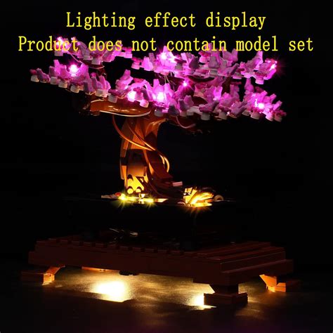 GEAMENT LED Light Kit Pink Compatible With LEGO Bonsai Tree Lighting Set For Creator 10281