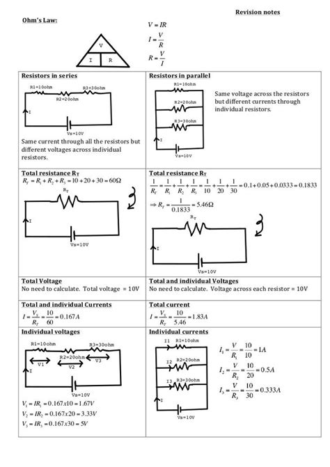 Combination Circuits Worksheet With Answers