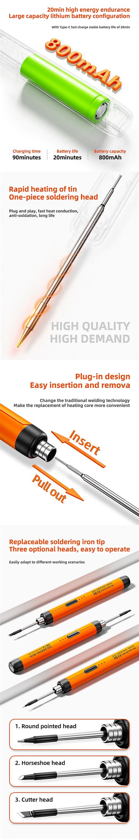 Портативный мини-паяльник с USB, 5 В, 8 Вт | AliExpress