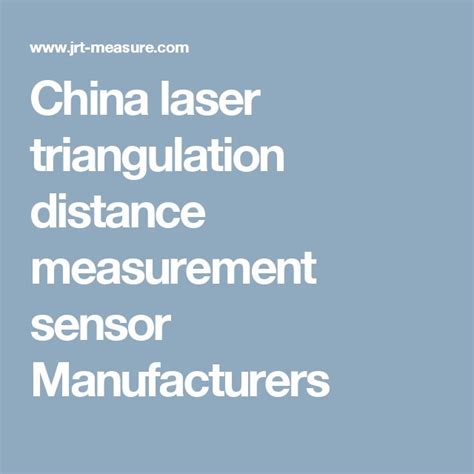 China Laser Triangulation Distance Measurement Sensor Manufacturers