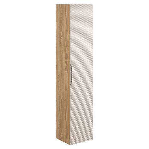Lomadox Hochschrank Oluo 56 Beige Badschrank 1 Türig Eiche Mit Beige