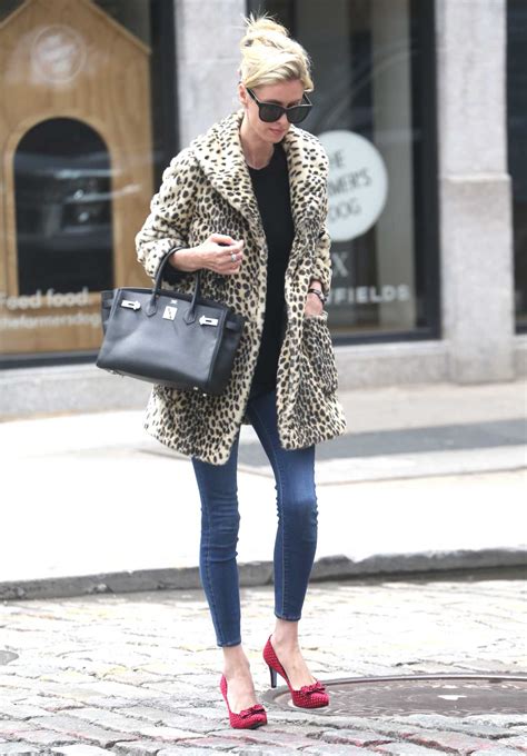 Nicky Hilton In A Leopard Print Fur Coat Was Seen Out In New York