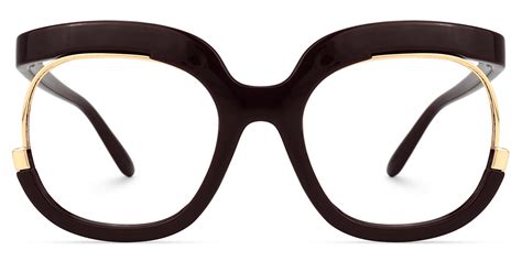 Darice Round Dark Red Glasses Zeelool Glasses