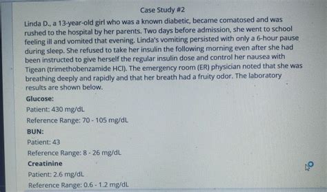 Solved Case Study 2 Linda D A 13 Year Old Girl Who Was A Chegg