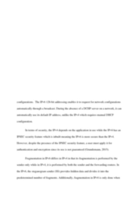 SOLUTION Differences Between Ipv And Ipv Studypool