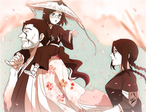 Ise Nanao Kyouraku Shunsui And Yadoumaru Lisa Bleach Drawn By Yukin
