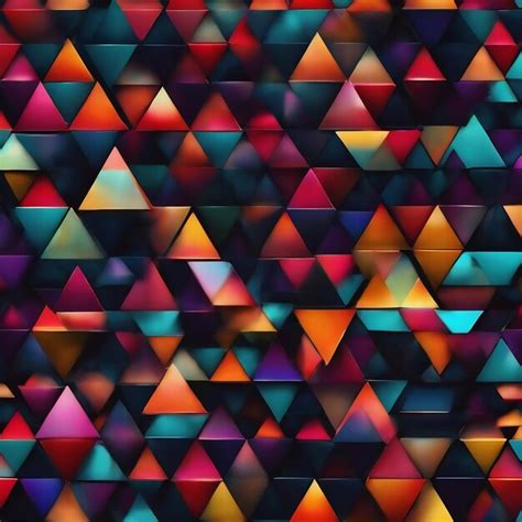 Premium Ai Image Dark Triangle Pattern