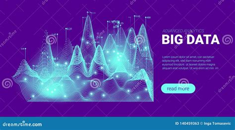 Quantum Computing Visualization Big Data Sorting Stock Vector