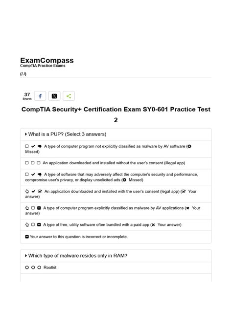 Comptia Security Certification Practice Test 2 Exam Sy0 601 Pdf