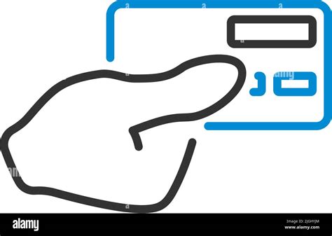 Hand Holding Credit Card Icon Editable Bold Outline With Color Fill