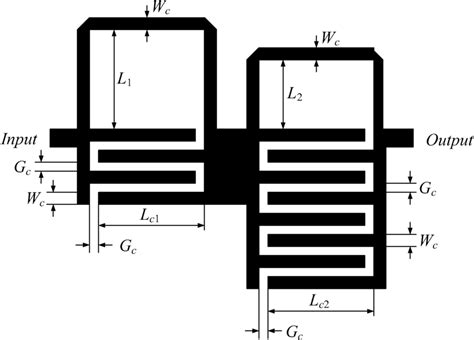 Geometry Of The Low Pass Elliptic Microstrip Filter 38 Download