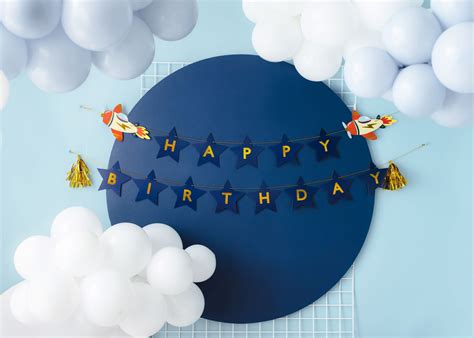 Happy Birthday Airplane Banner